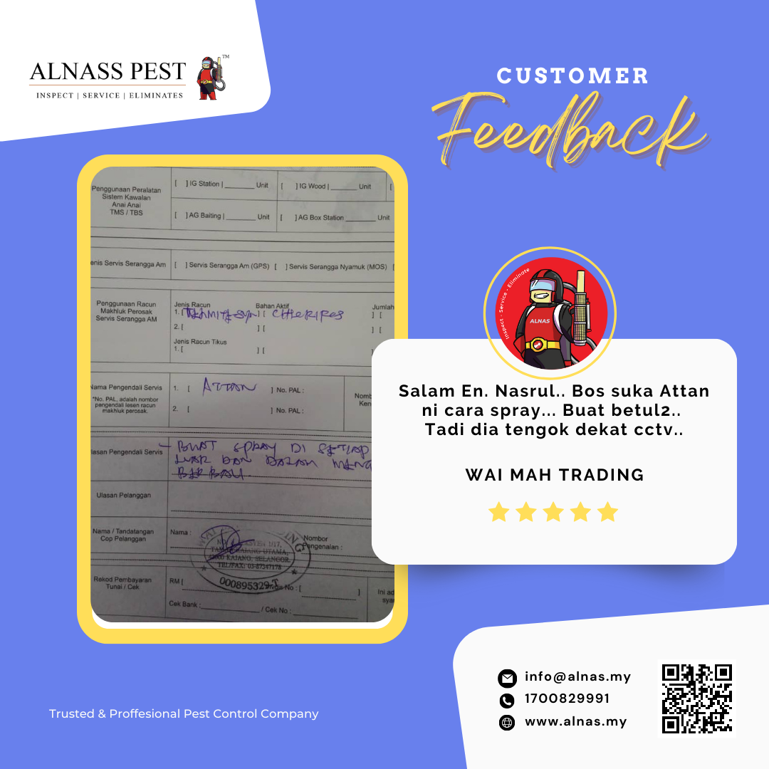 Testimonials - ALNASS Pest Control & Hygiene